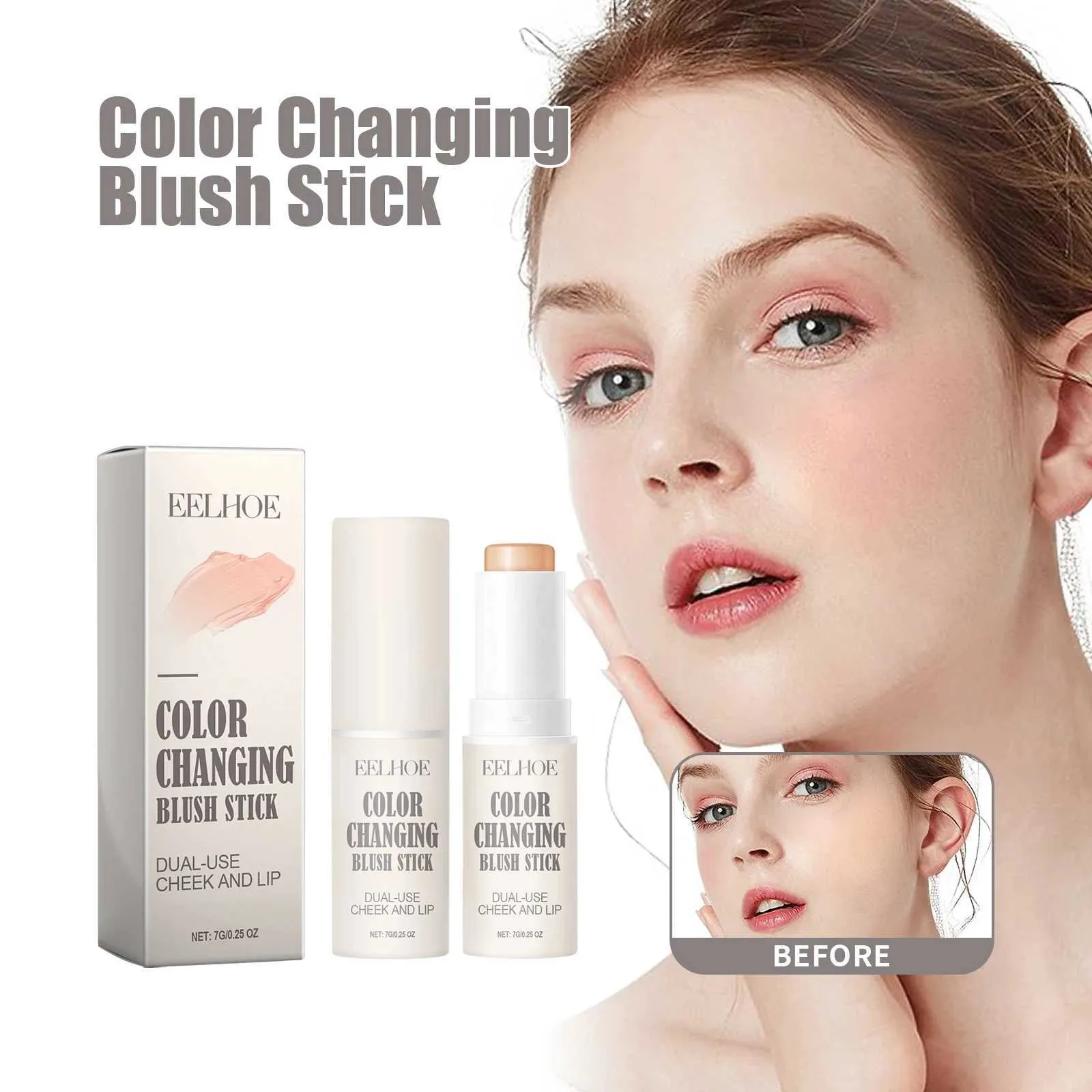 Color Changing Lipstick Stick For Cheeks And Lips Natural Tinted Balm ...