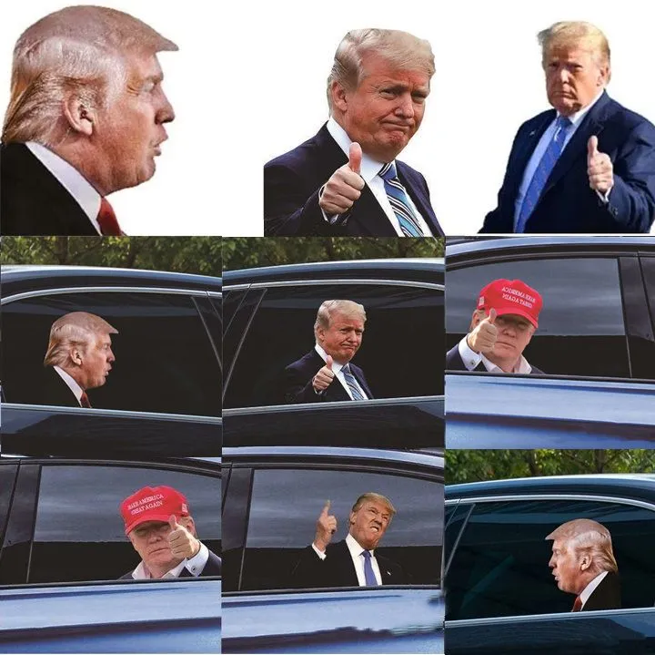 Trump 2025 Car Windscreen Banner Sticker 25x32cm PVC Window Decals For ...