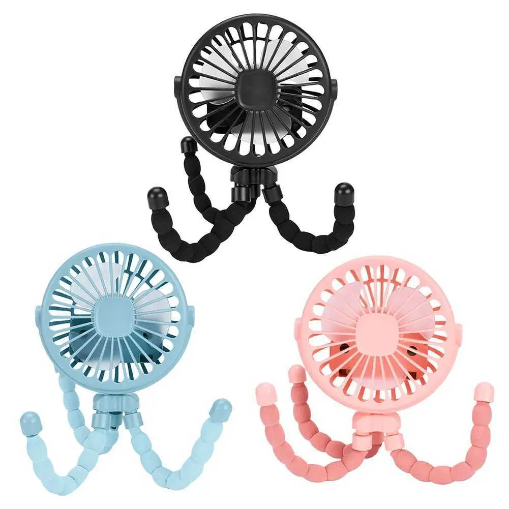 Flexible Tripod Portable Handheld Stroller Fan With USB Charging Ideal ...