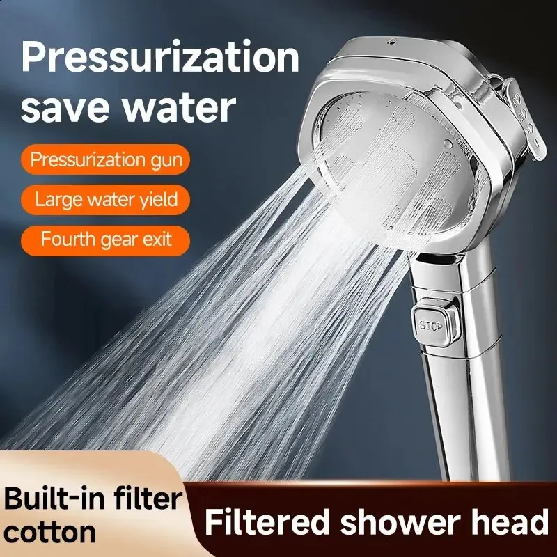 Waterproof Hexagonal High Efficiency Shower Head With Four Speed ...