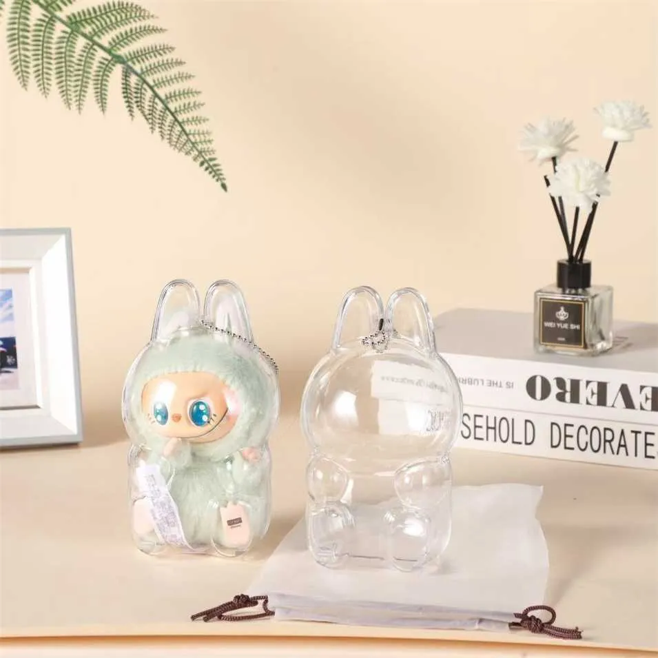 LABUBU Transparent Protective Cute Clear Backpacks With Hanging ...