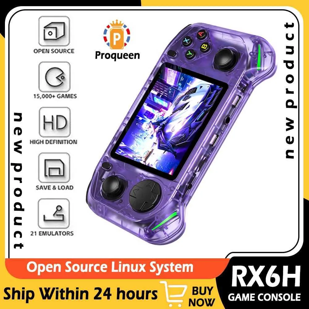 New RX6H Retro Handheld Console Open Source Linux System Classic Game ...