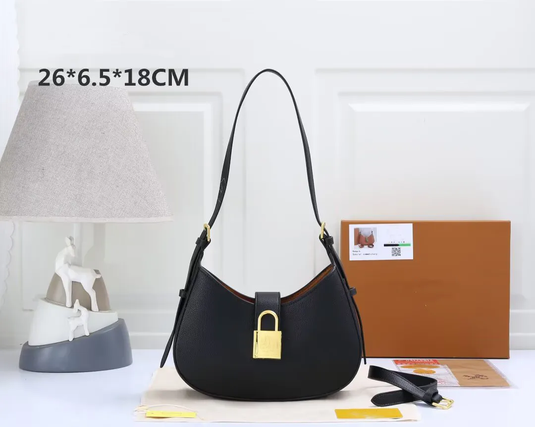 Luxury Designer Leather Hobo Crescent Shoulder Bag For Women Vintage ...