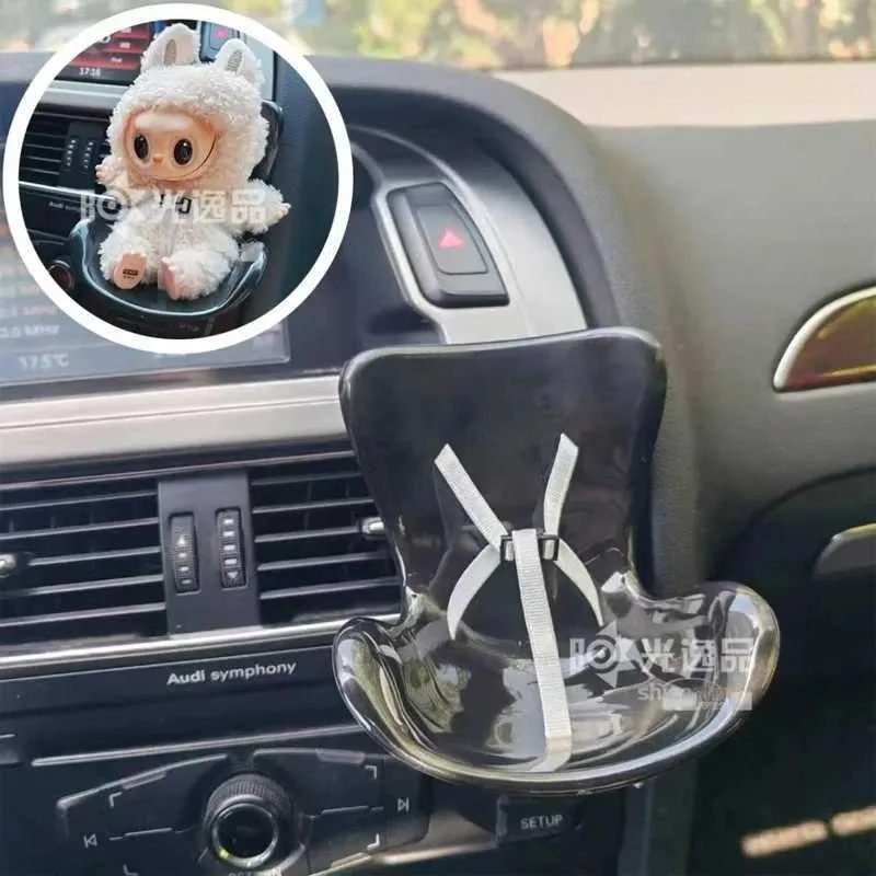 Kawaii Ob11 Cartoon Labubu Doll Holder For Bike Air Conditioning ...