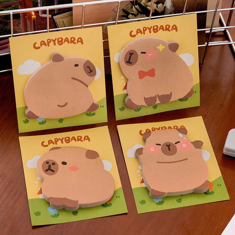 Mini Cartoon Capybara Sticky Notes Set Of 12/40 | Rilakkuma Stationery ...