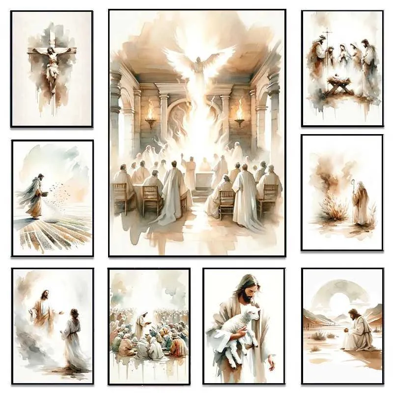 Modern Paintings Of Jesus Inspirational Jesus Sketch Canvas Poster With ...