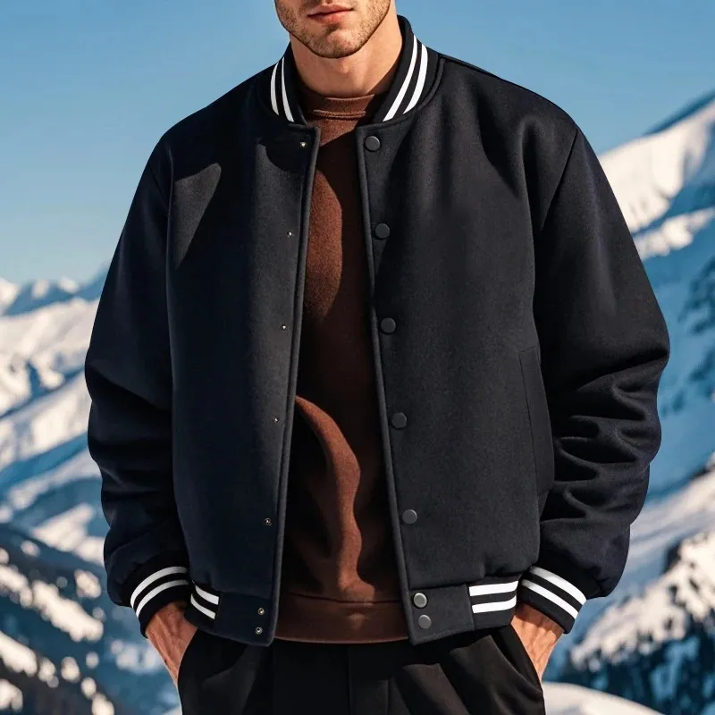 Autumn and Winter Men's American Style Baseball Uniform Casual Loose ...