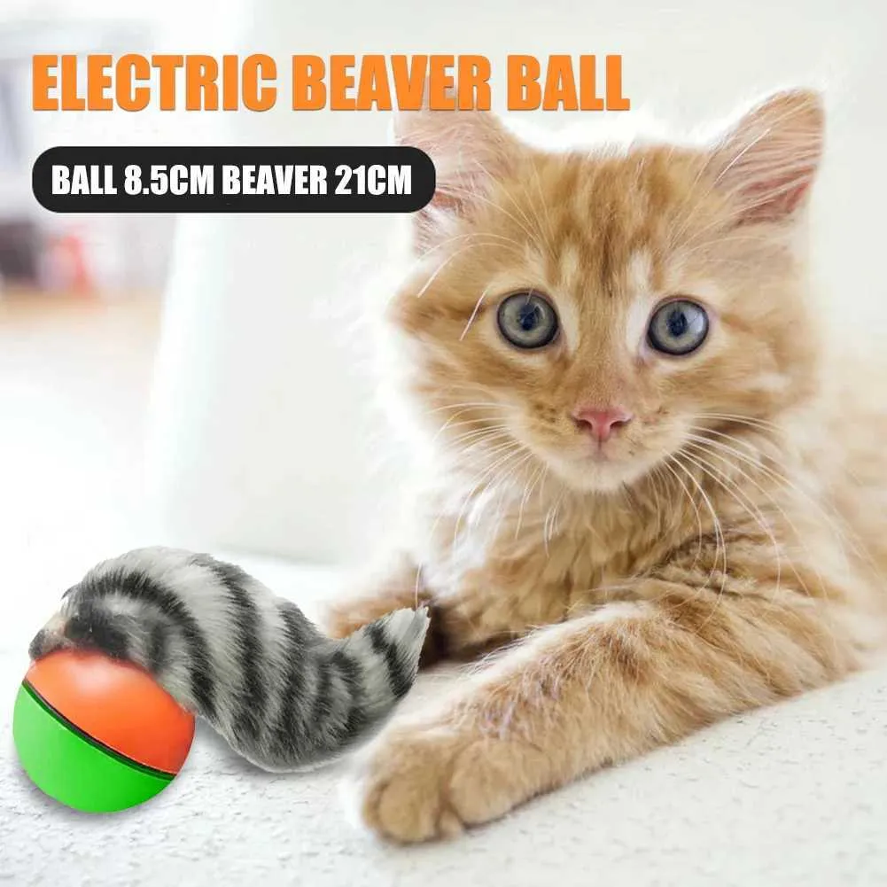 Interactive Electric Beaver Weasel Rolling Ball Rabbit Toy For Dogs And ...