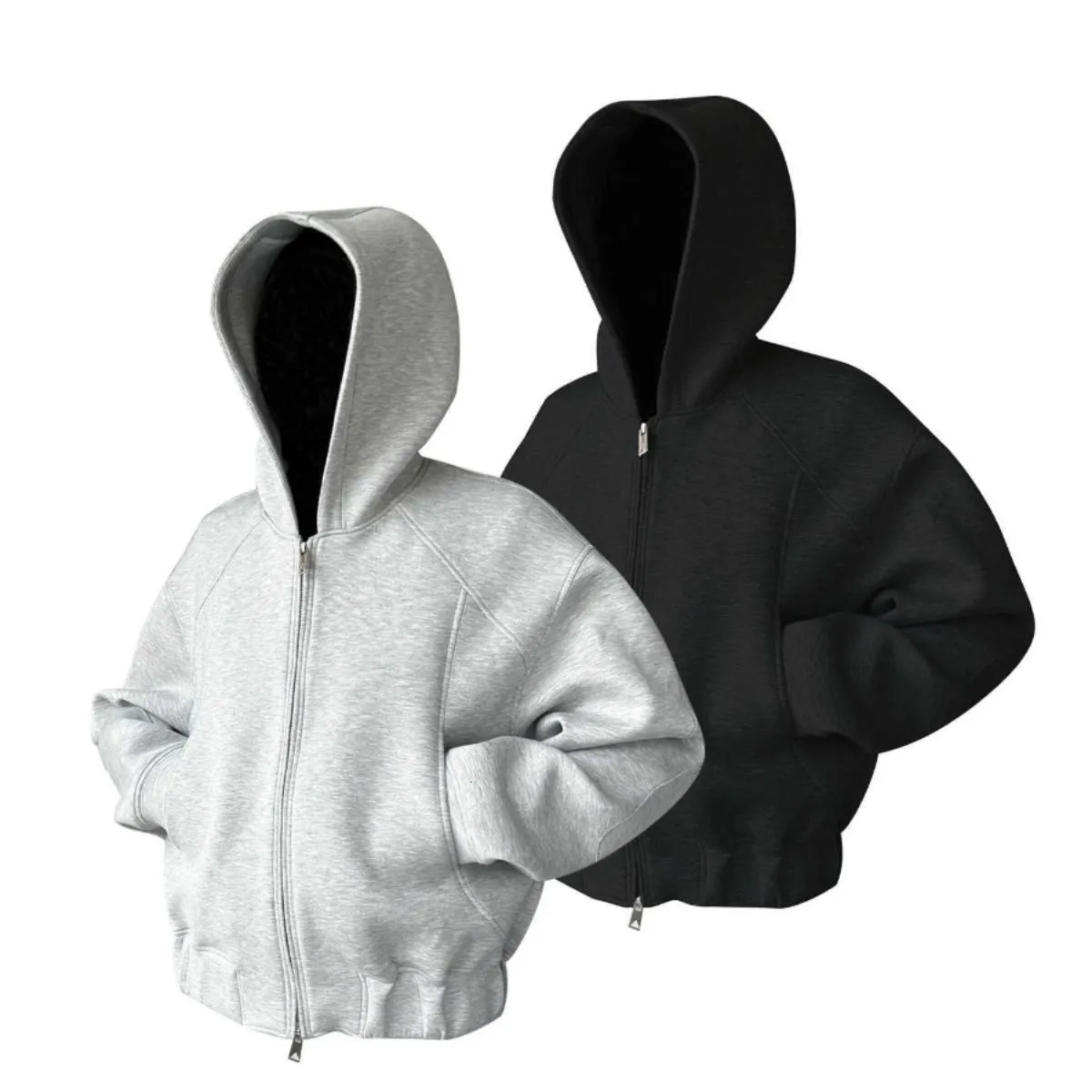 Men's Trendy High Street Hooded Lined Hooded Sweatshirt Jackets ...