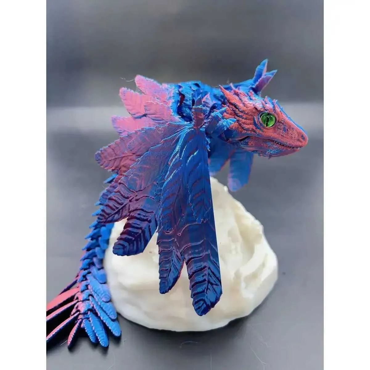 3D Printed Dragon Feathered Wyvern Dragon Articulated... From ...