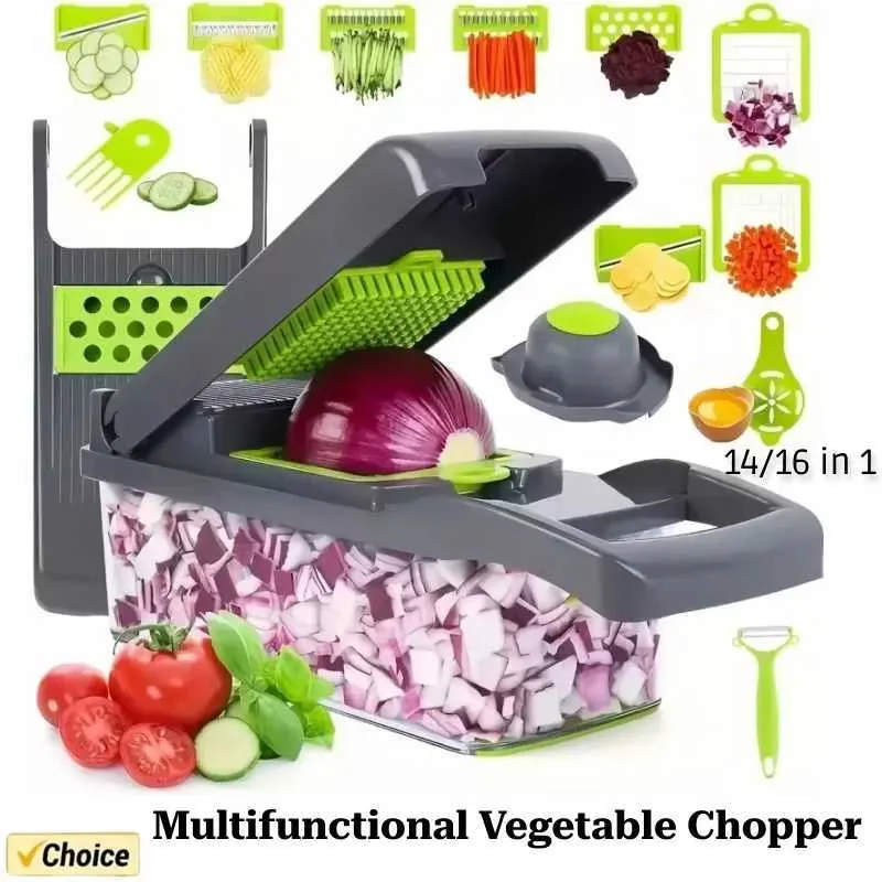 Vegetable Slicer & Vegetable Chopper: 16 In 1 Multi Functional Food And ...