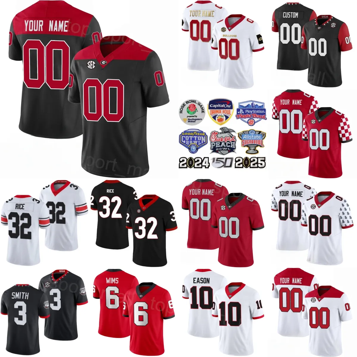 Colegio 2025 Fútbol 32 Monty Rice Jersey Womans Men Child Men 6 Javon ...