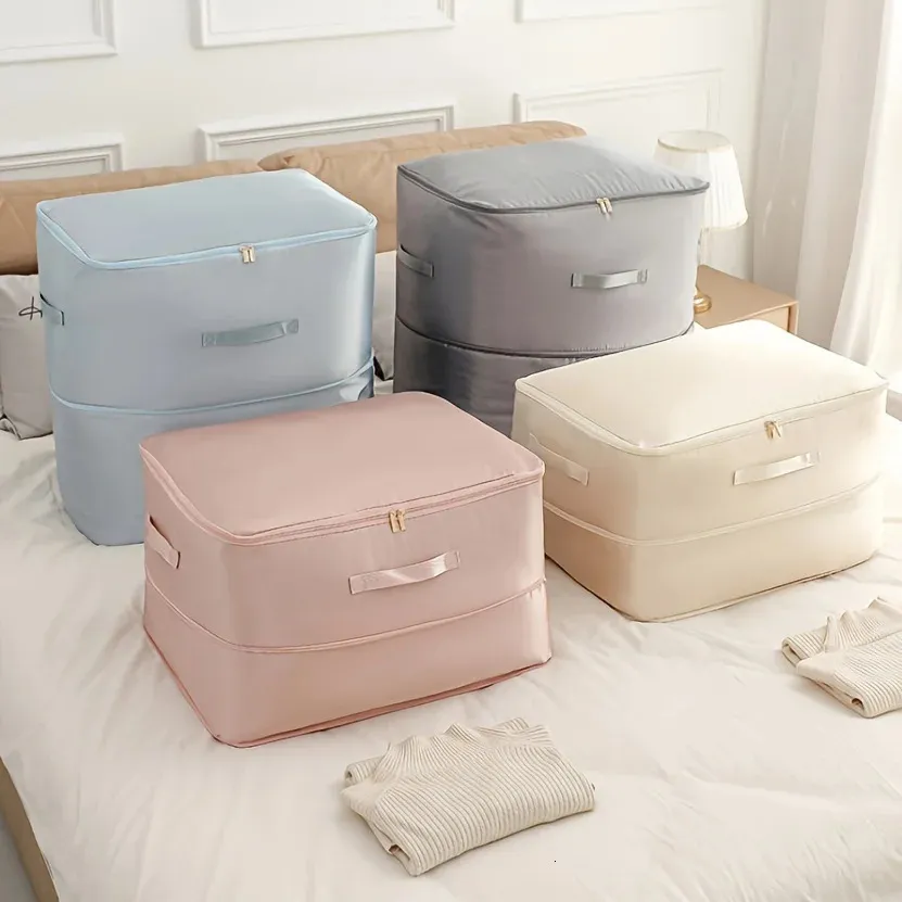 Fabric Storage Bags Heavy Duty Compression Tote Rectangle Organizer For ...