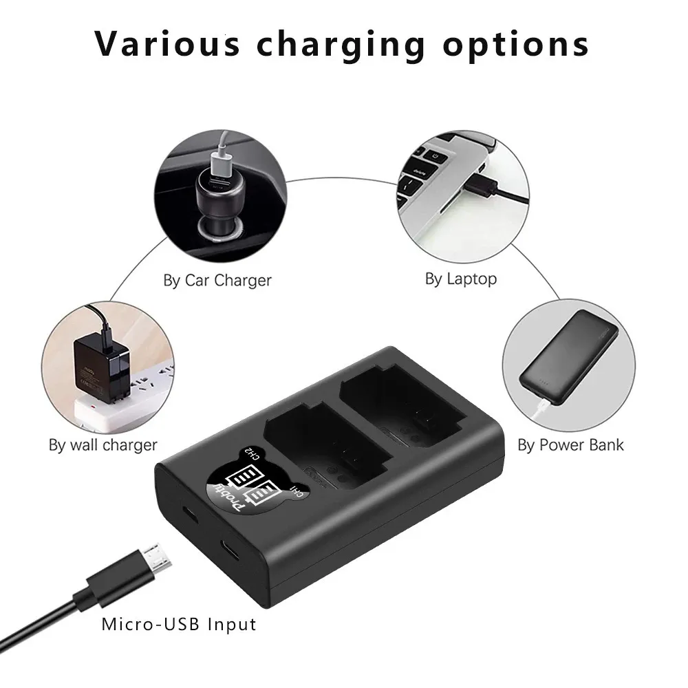 Probty 2600mAh NP-FZ100 Replacement Battery with Dual USB Charger for ...