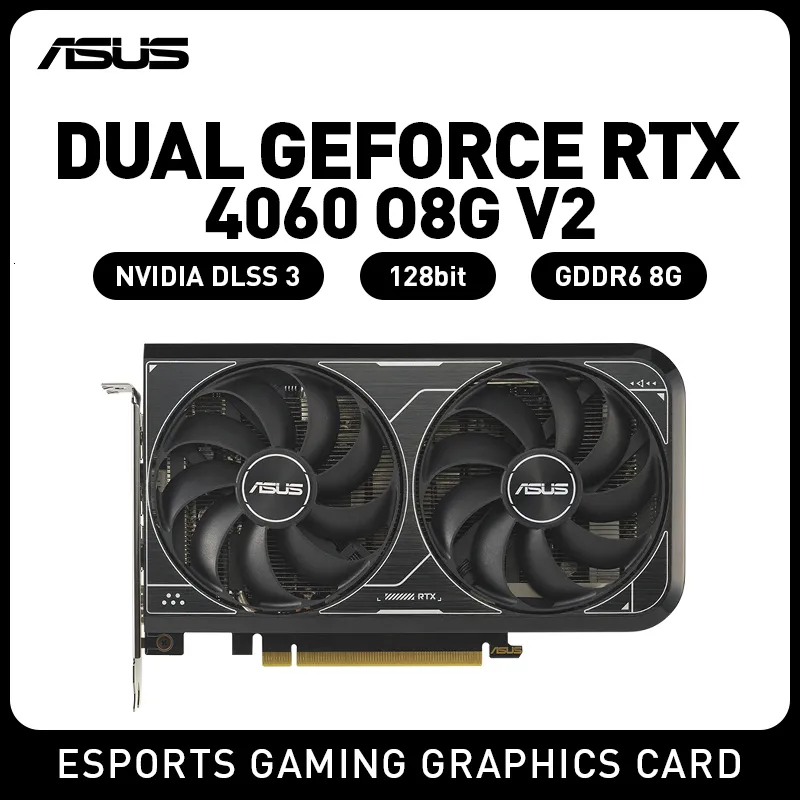 ASUS RTX4060 08G V2 RX 4060 4nm GDDR6 128bit Gaming Graphics Card New ...