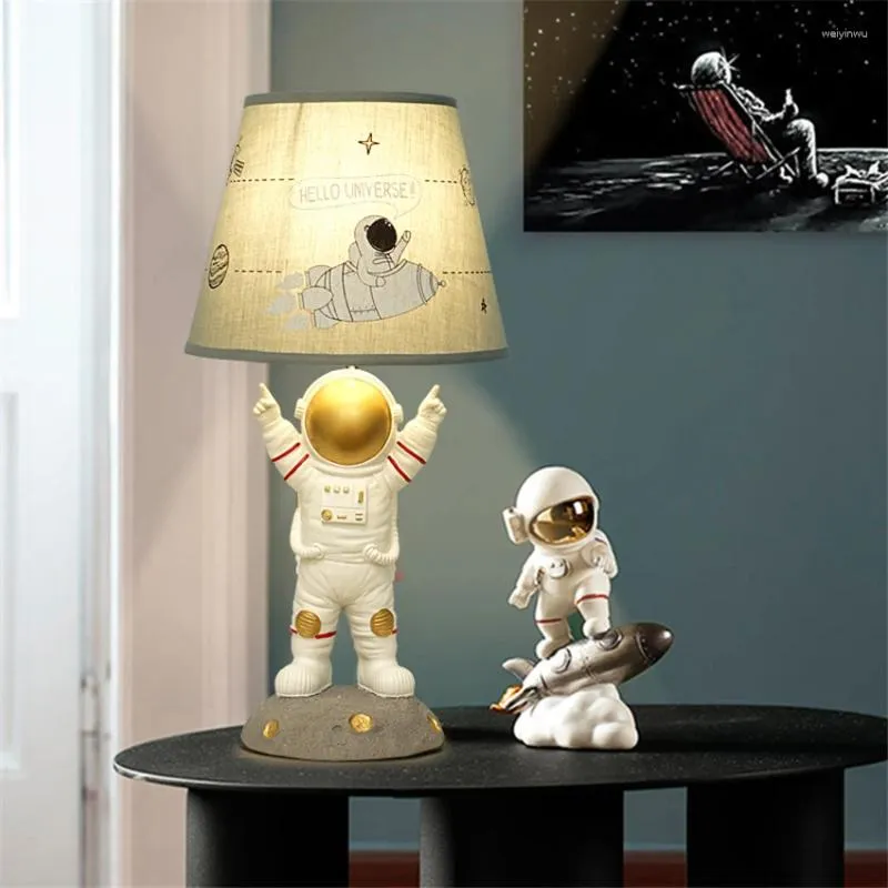 Nordic Cartoon Resin Astronaut Astronaut Table Lamp With Eye Protection ...