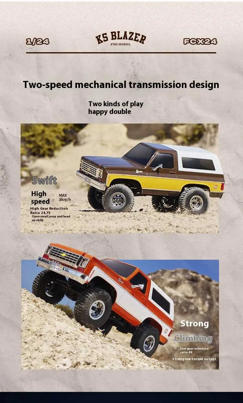 1/24 Scale RC Rock Crawler Truck - Electric Remote Control Off-Road ...