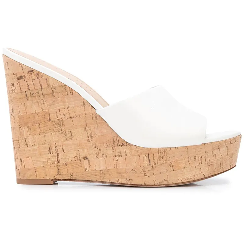 Bulk 2025 Designer Luxury Nude Wedge Sandals For Women Thick Bottom ...
