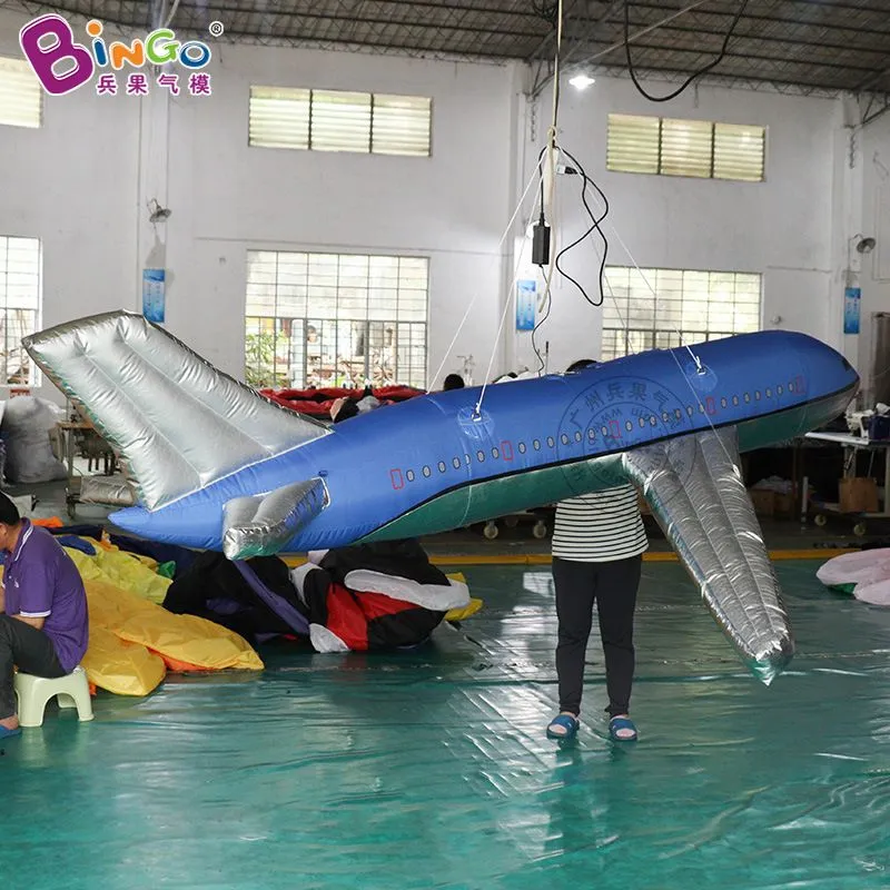 Simulated Inflatable Aircraft Model Blue Military Airplane Prop For ...