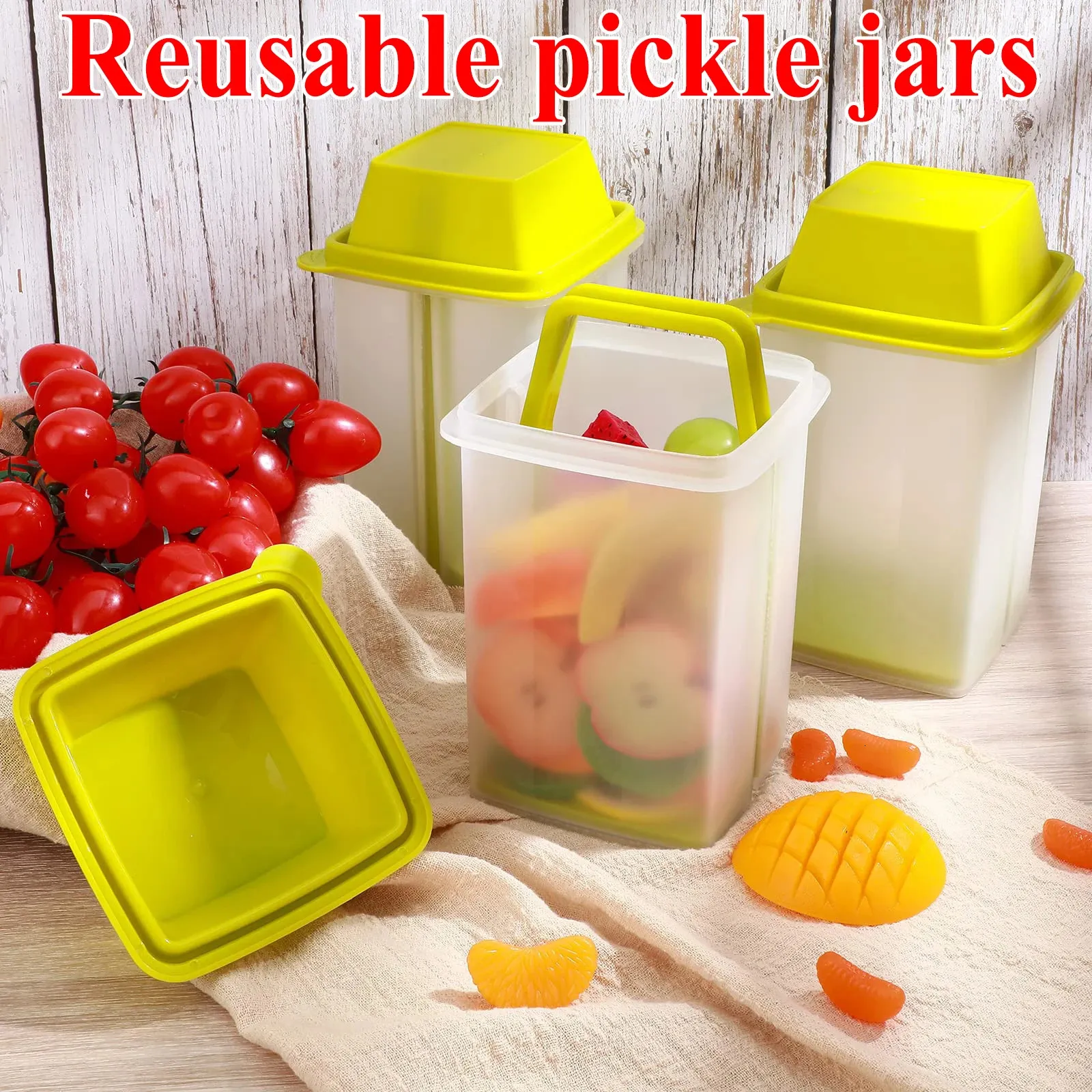 BPA Free Reusable Storage Container For Pickles With Strainer ...