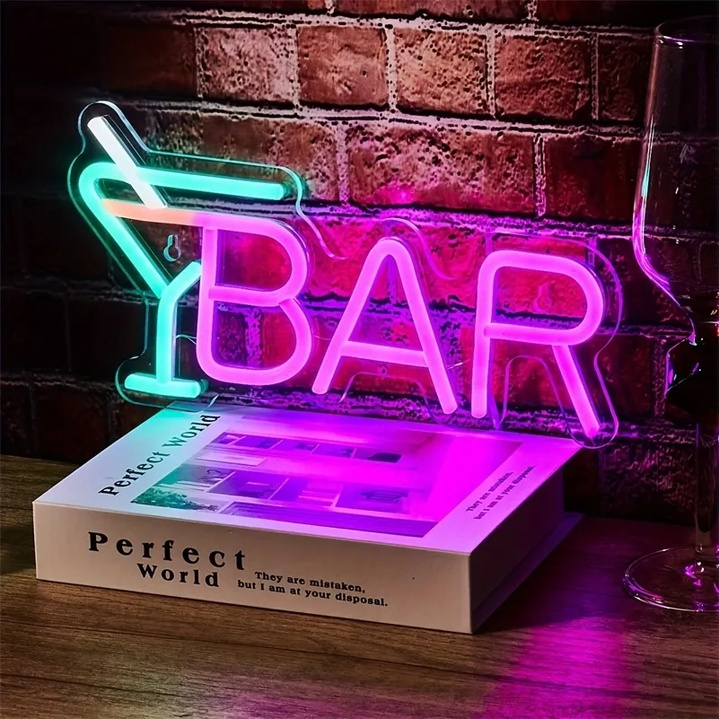 Neon Pub Signs: Decorative Wall Mounted LED Bar Wall Lights For Home ...