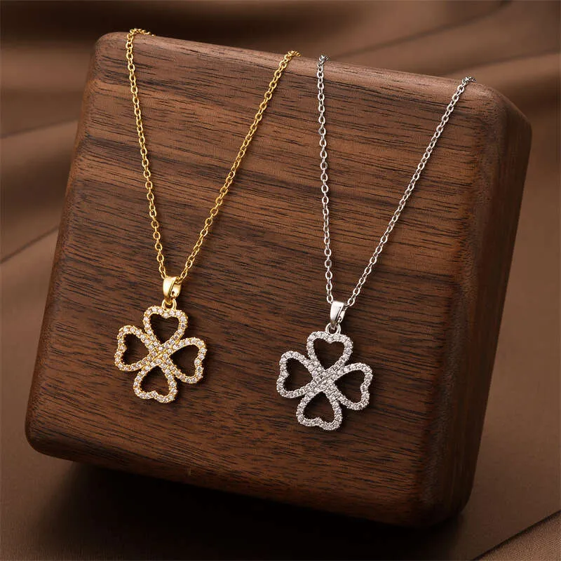 Stylish Four Leaf Clover Chain Bvlgari Necklace Price With Heart ...
