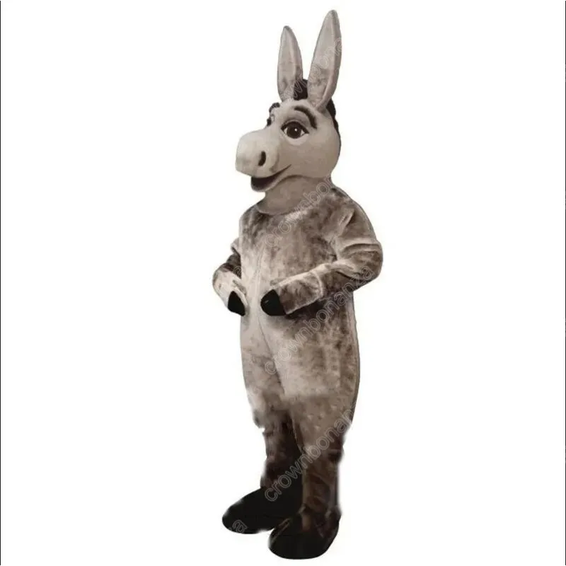 Custom Grey Donkey Mascot Costume – Full Body Animal Suit For ...