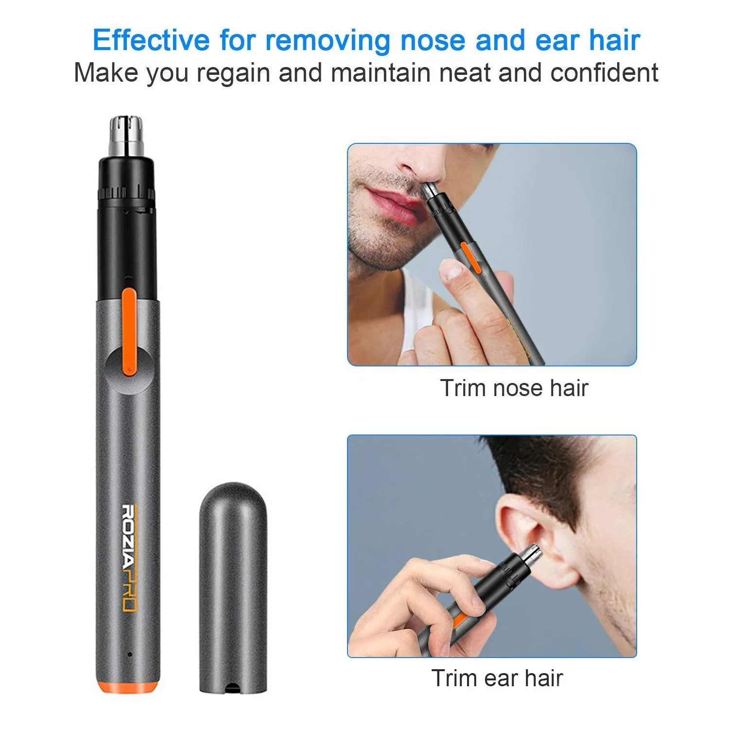 Portable USB Rechargeable Electric Oneblade Nose Trimmer For Men And ...