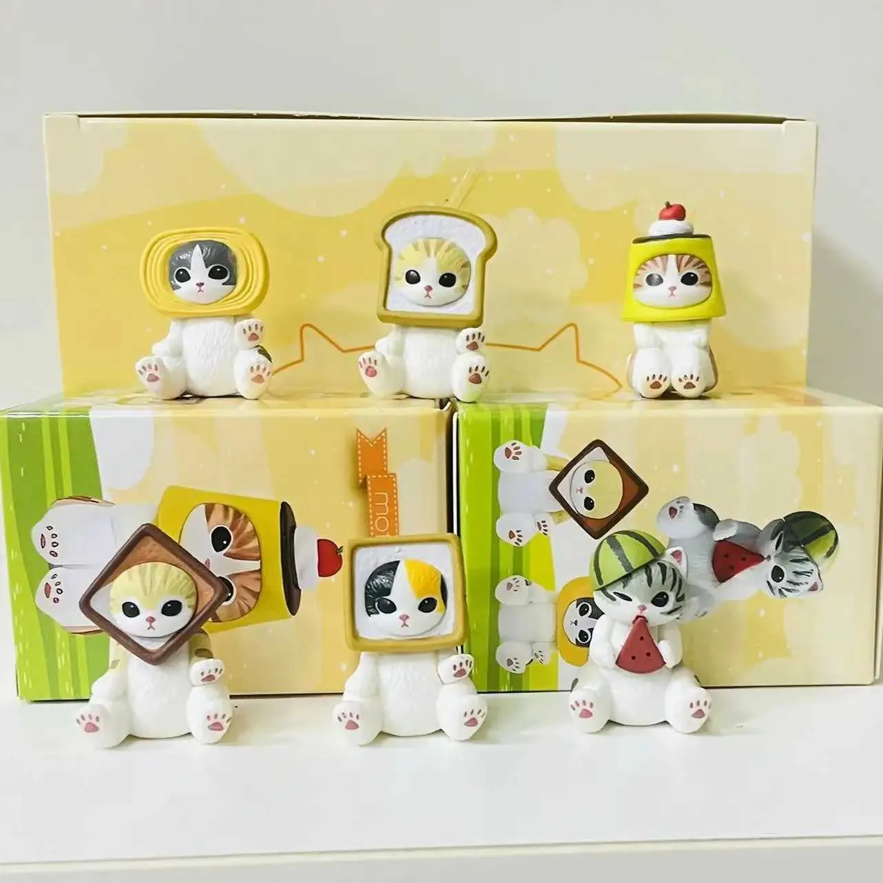 Mofusand Shark Cat Blind Box Figure Minion Toys Cosplay Bread Toast ...