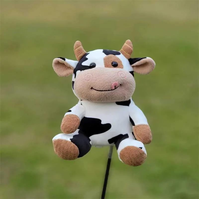 Cartoon Cow Plush Cow Golf Head Cover Cute Golf Accessories For Driver ...