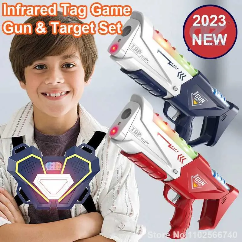 Laser Tag Gun Set For Kids Infrared Tag Toy Gun With Vests, 35CM ...