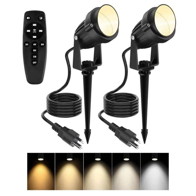 Waterproof Stepless LED Spotlight With Remote Timer For Outdoor ...