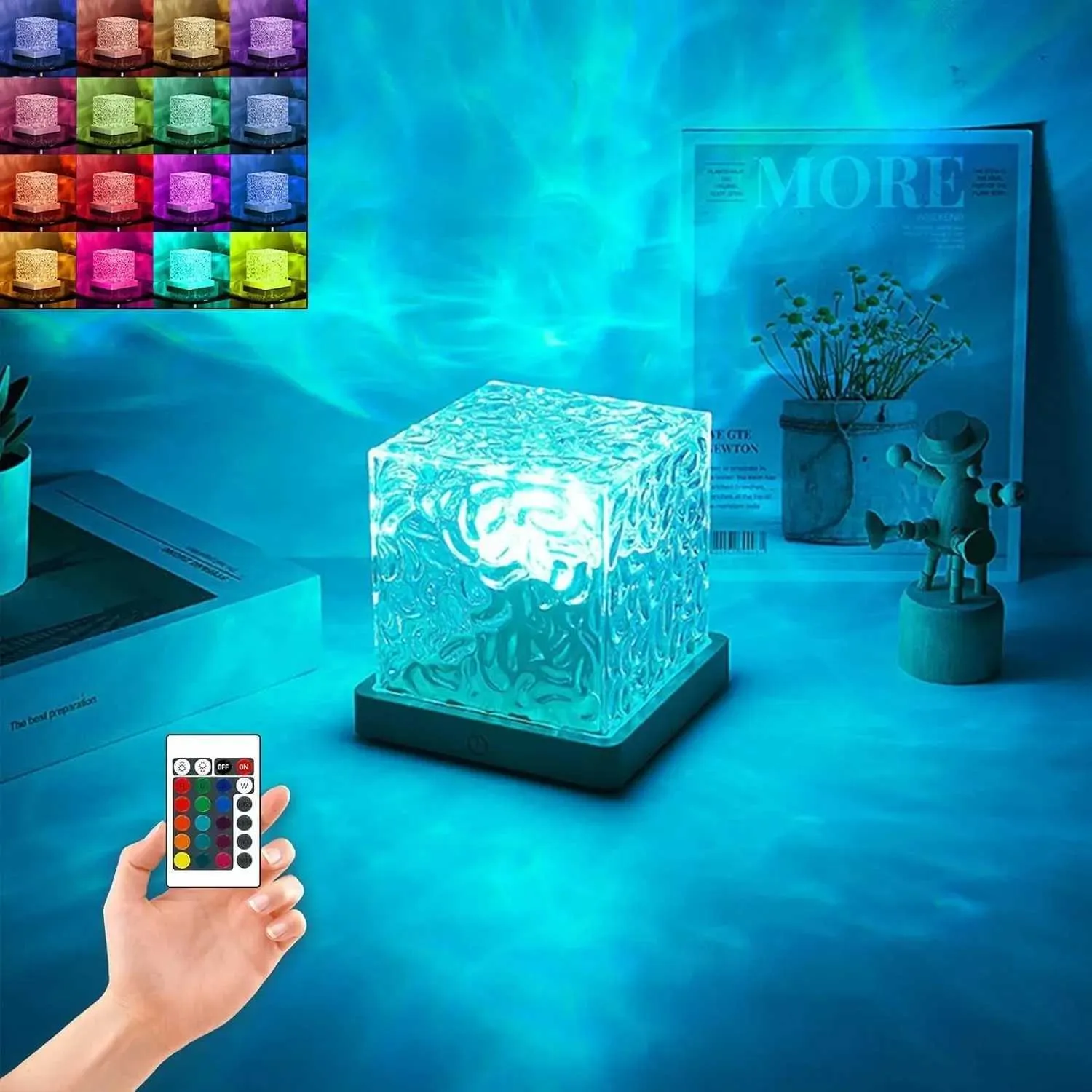 Ocean Wave Ceiling Projector Midnight Aura Lamp Water Lamp With Remote ...