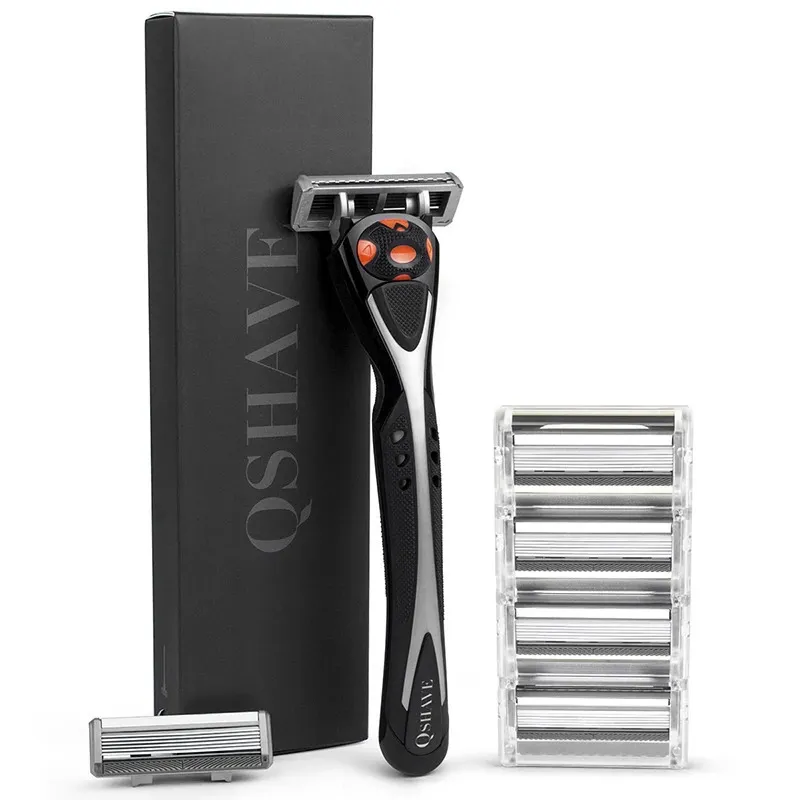 QSHAVE Black Spider Man Manual Shaving moto razor with 6 X6 Blades and ...
