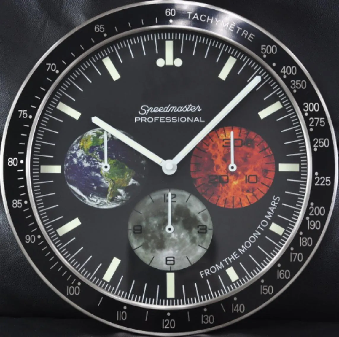 Quartz Clock Watch: Large Modern Wall Watch With Stainless Steel Frame ...