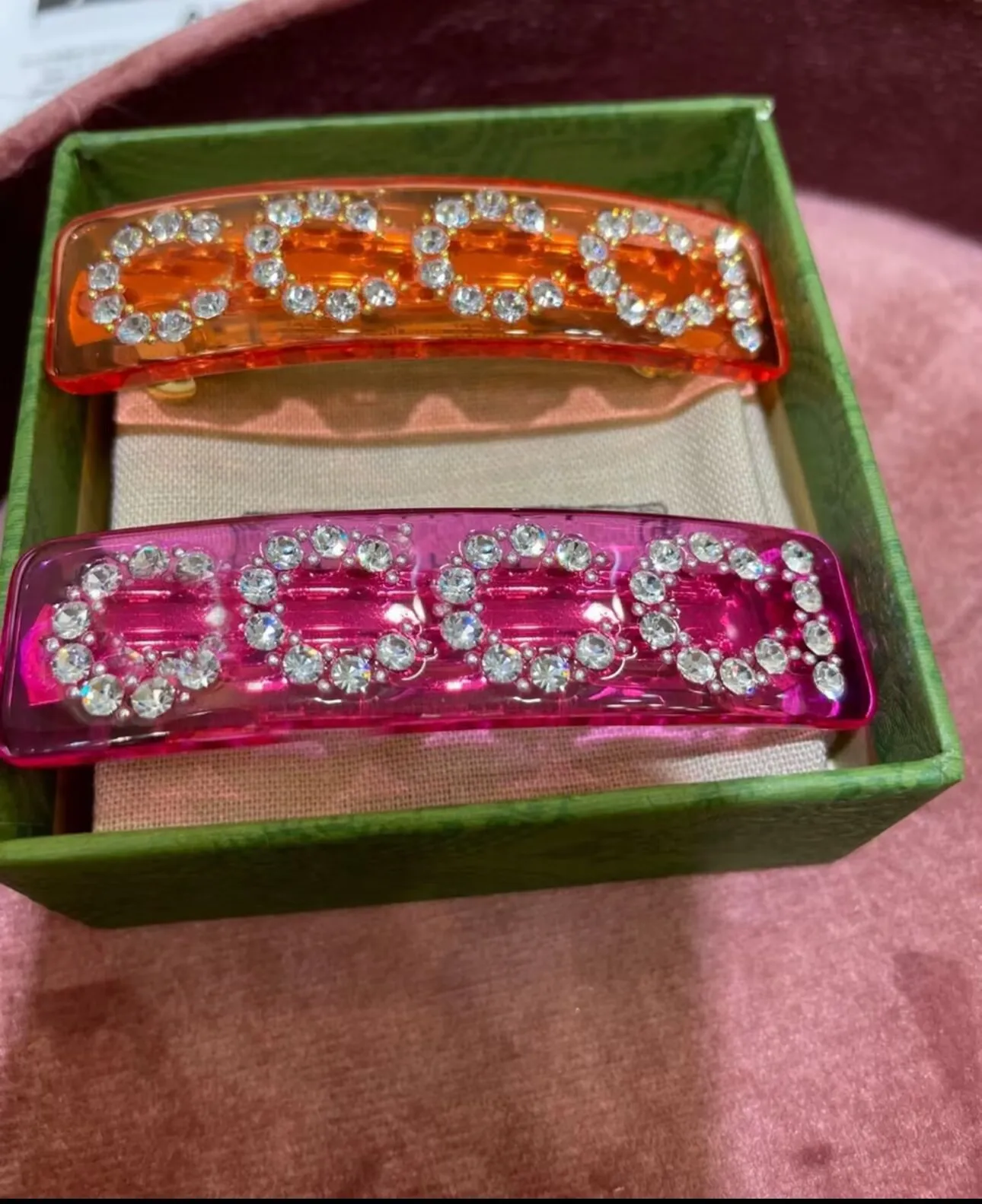 New Designer Brand Vintage Style Dia-Encrusted Letter Hair Clip ...