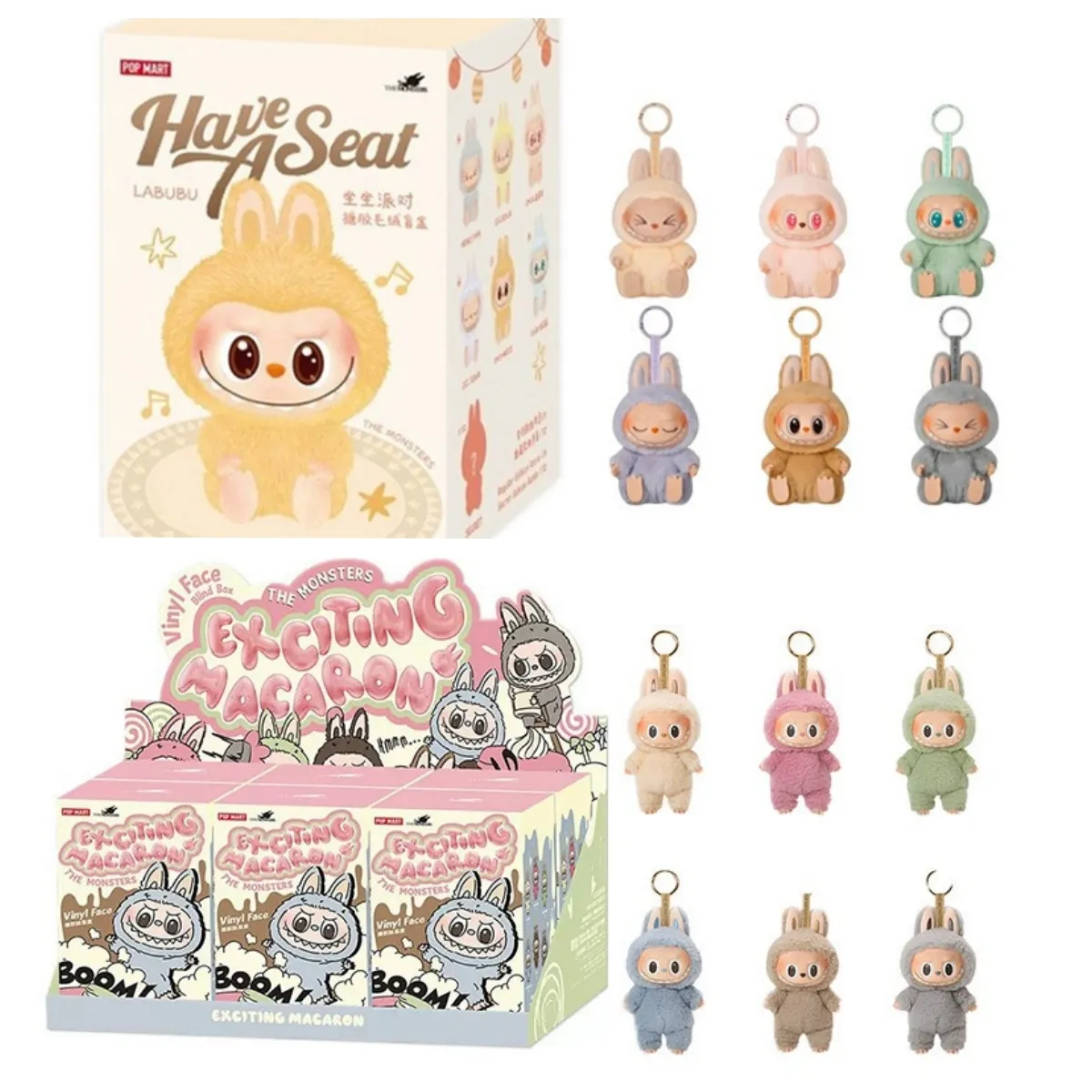 Labubu Blind Box Kawaii Keychains Collectible Fun Toys With Unique ...