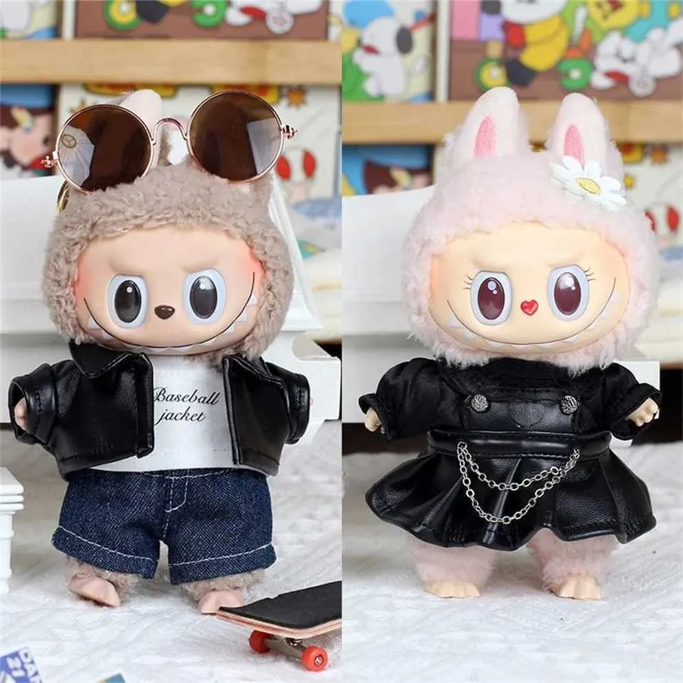 Labubu Idol Jumpsuit With Skirt Overlay Cool Leather Jacket And Dress ...