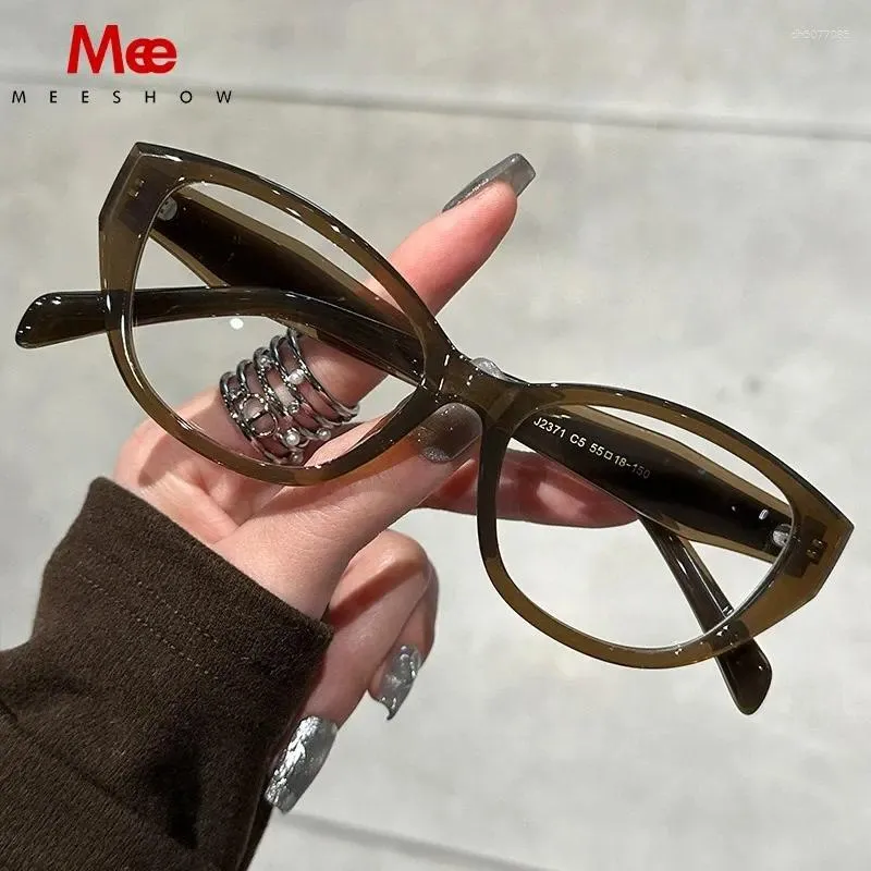 MeESHOW 2025 Oliva Cat Eye Myopia Myopia Frame Anti Blue Light Street ...