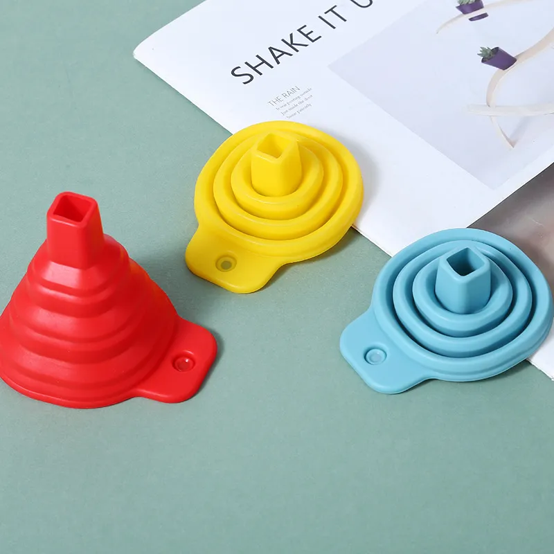 Collapsible Silicone Funnel - Wide Mouth for Easy Transfer of Liquids ...