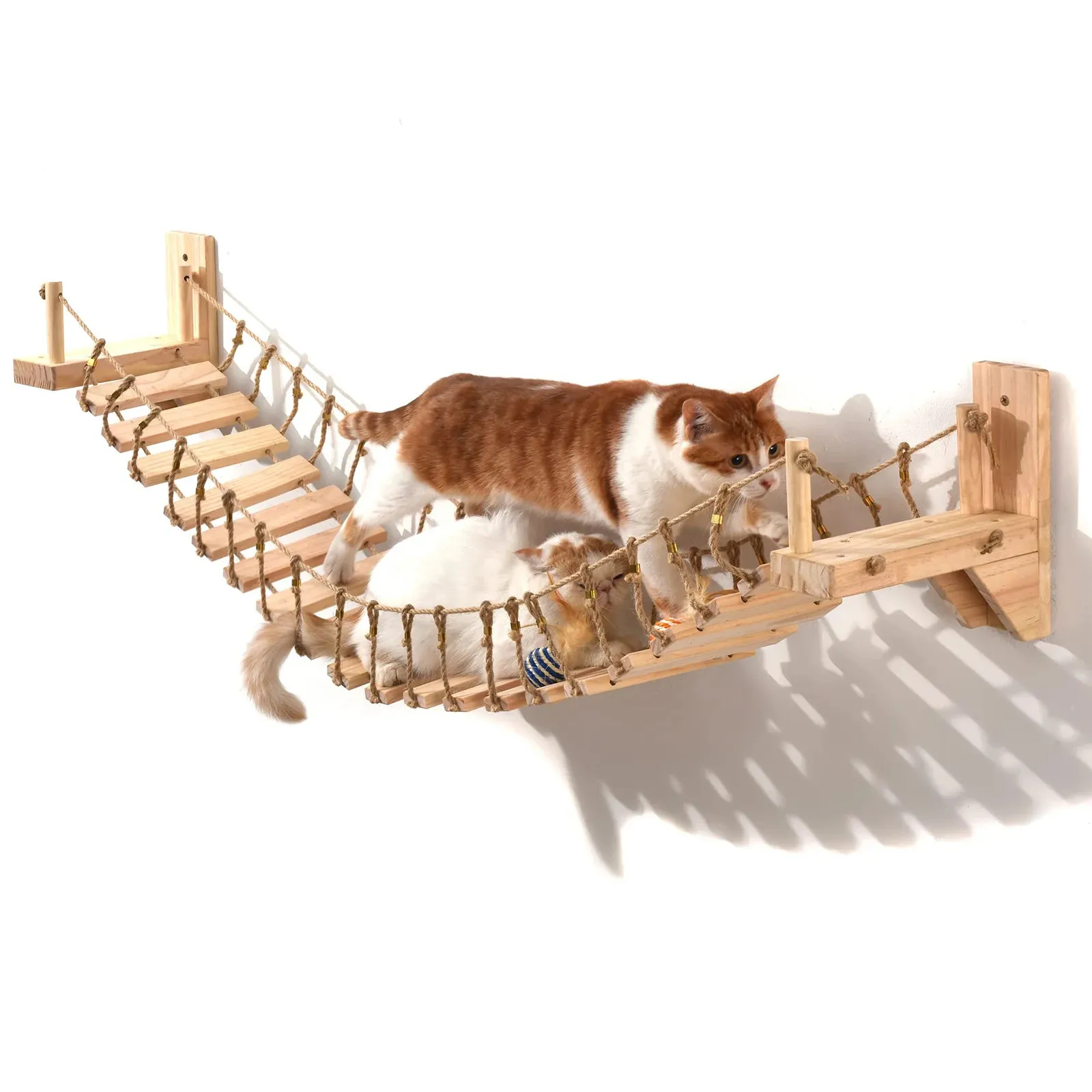 Indoor Cat Carrick A Rede Bridge 39.4 Inches With Sisal Wall And Wooden ...