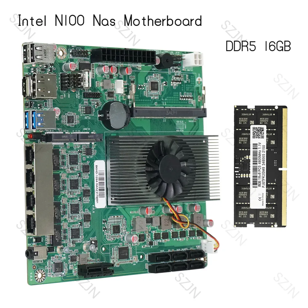 Nas Motherboard N100 MINI ITX Nas Storage Intel I226 2.5G Network ...