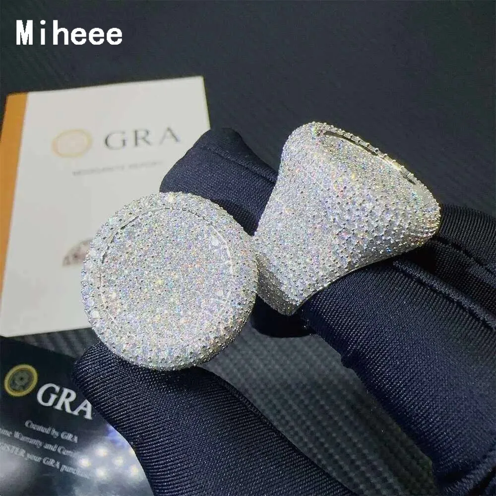 Iced Out Cuban Ring - VVS Moissanite Diamond, Gold Plated S925 Sterling Silver Hip Hop Ring for ...