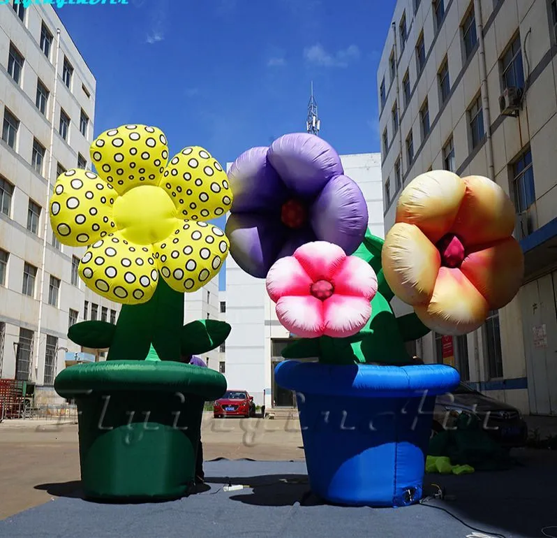 5m Height Inflatable Sunflower, Outdoor Yard Decor With Blower Giant ...