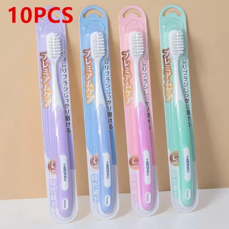 Toothbrushes Bulk Pack Of 10, Individually Wrapped Travel Toothbrush ...