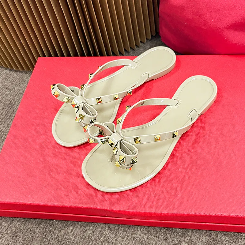 Bulk Luxury Designer Leather White Thong Sandals For Women Printed ...