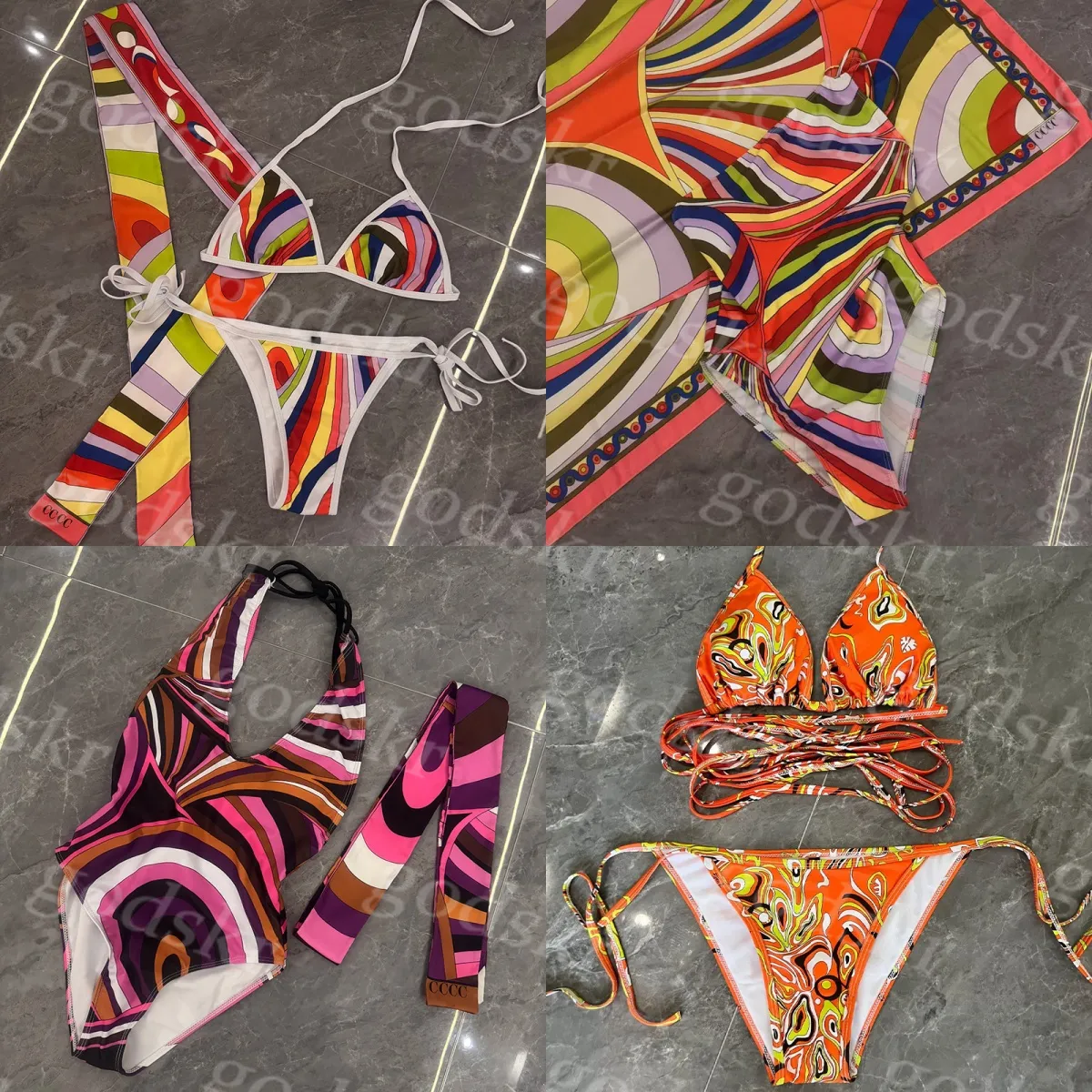 Sexy One Piece Swimsuit For Women: One Shoulder Deep V Neck Lace Up ...