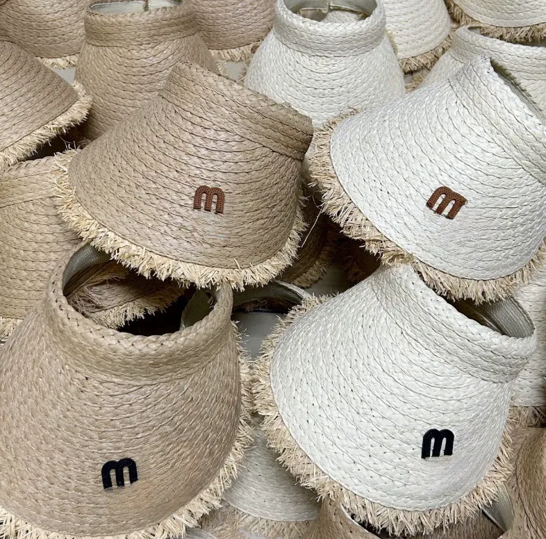 Designer Straw Visor Hat Breathable Summer Sun... From Fashionshop_6113 ...