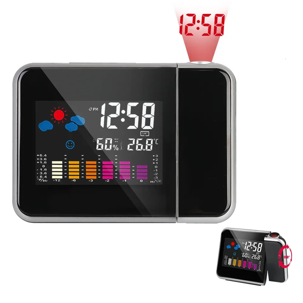 Smart Wireless Temperature Station Table Clock With LED Temperature ...