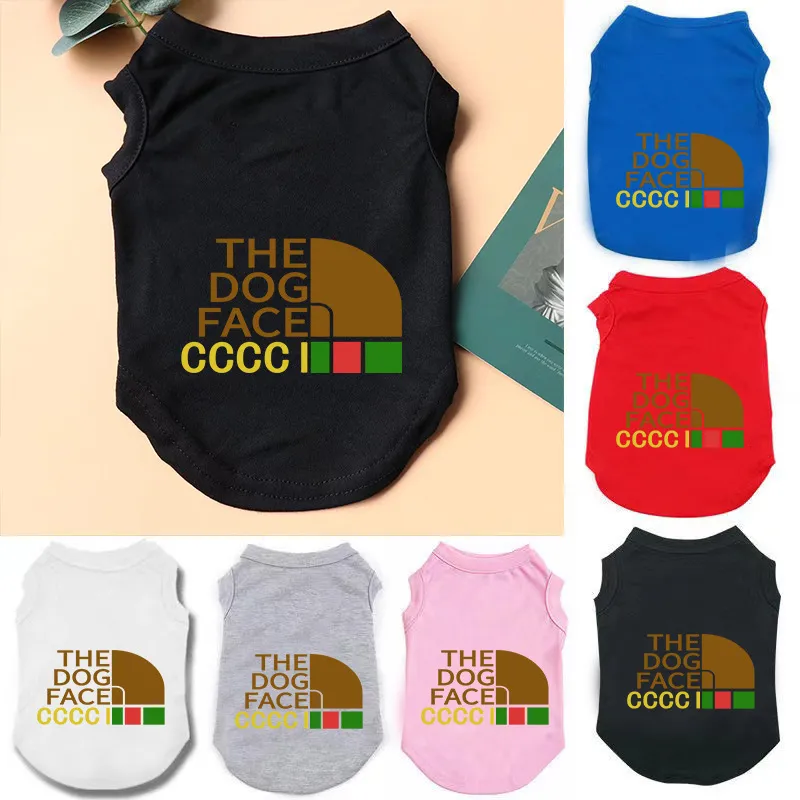 Simple Solid Color Dog T Shirt With Golden Print THE... From Fashionpet ...